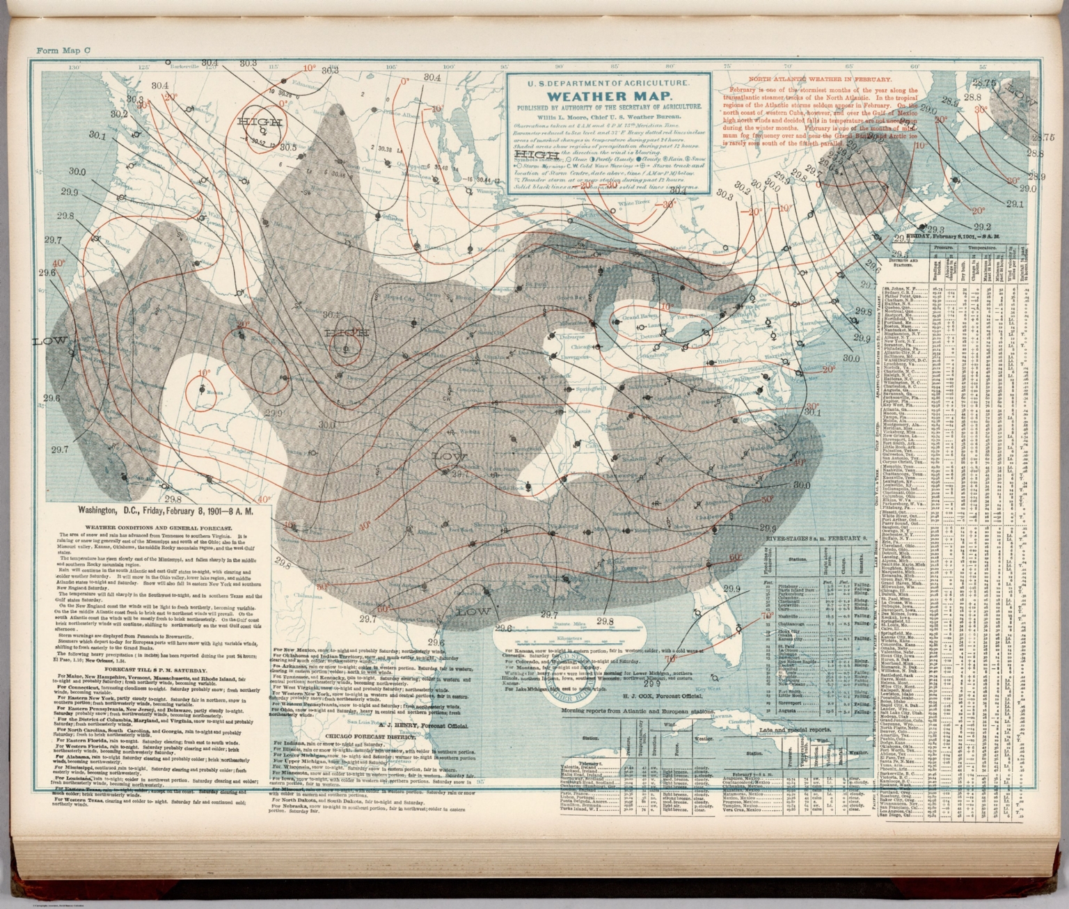 (United States) Weather Map. February 8, 1901. - David Rumsey ...