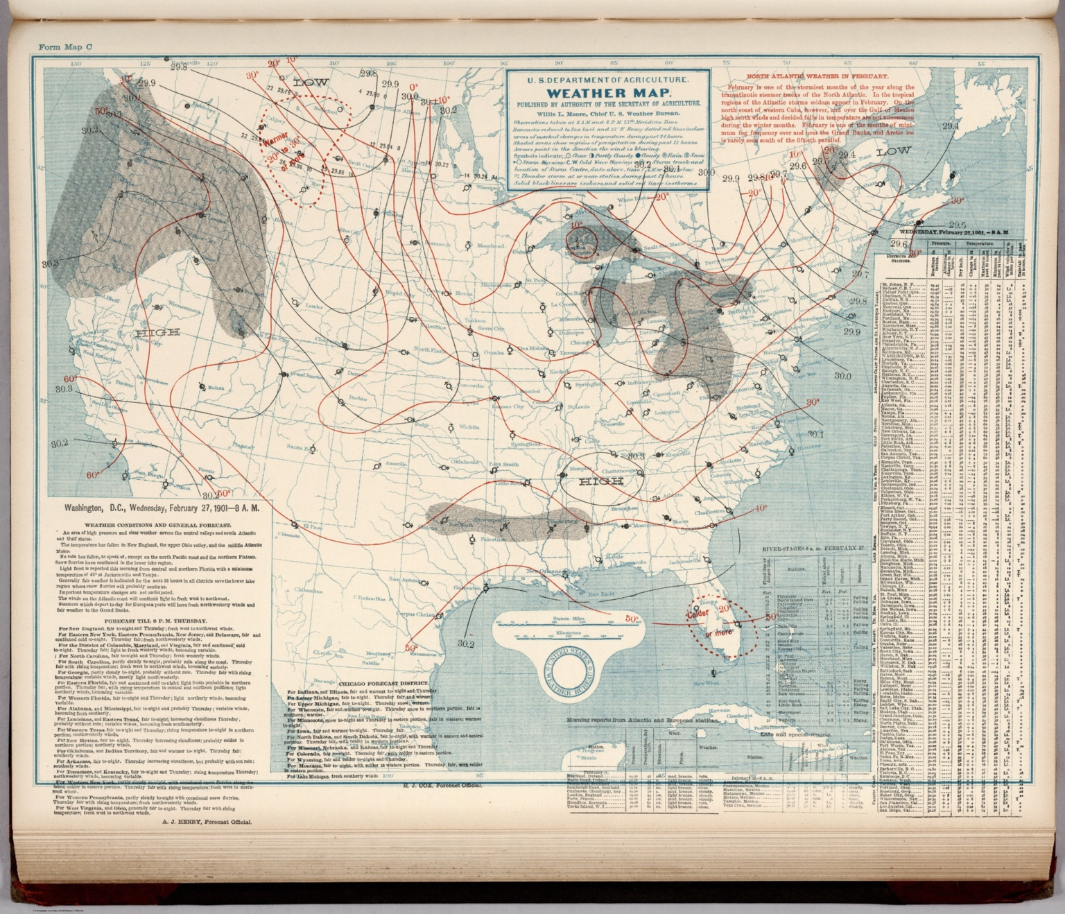 (United States) Weather Map. February 27, 1901. - David Rumsey ...