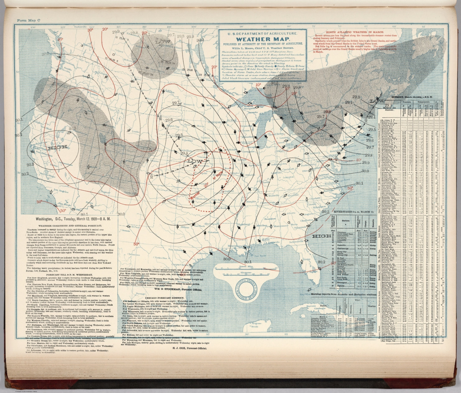 (United States) Weather Map. March 12, 1901. - David Rumsey Historical ...