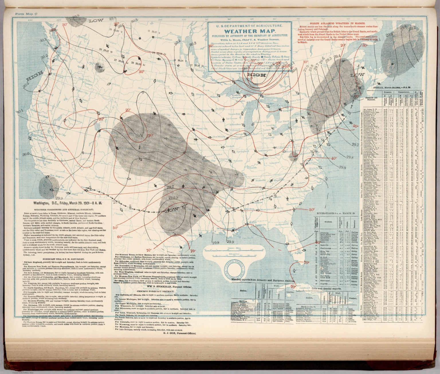 (United States) Weather Map. March 29, 1901. - David Rumsey Historical ...