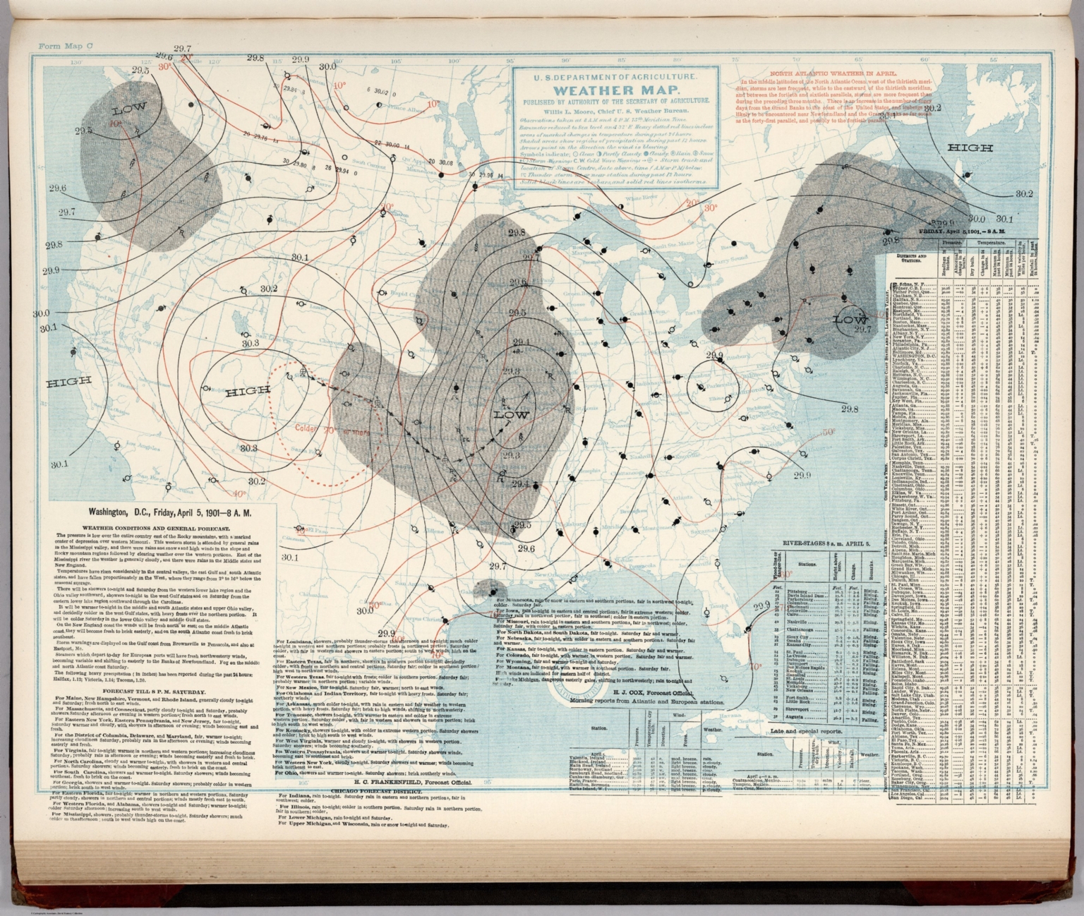 (United States) Weather Map. April 5, 1901. - David Rumsey Historical ...