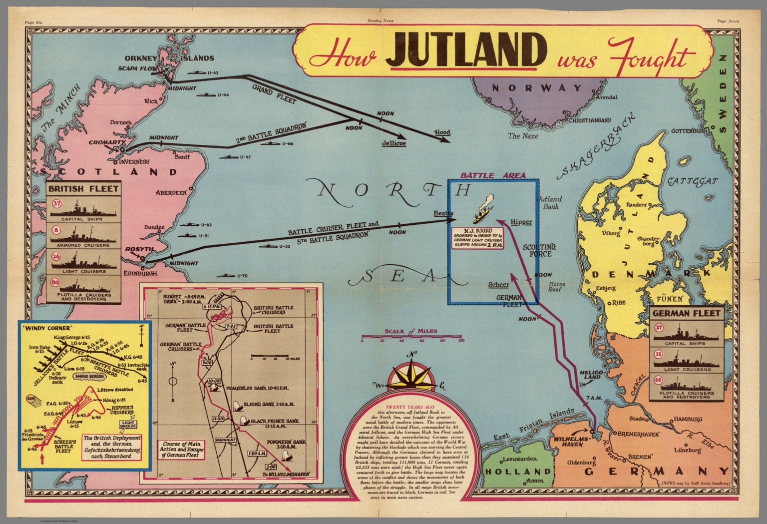 How Jutland was fought - David Rumsey Historical Map Collection