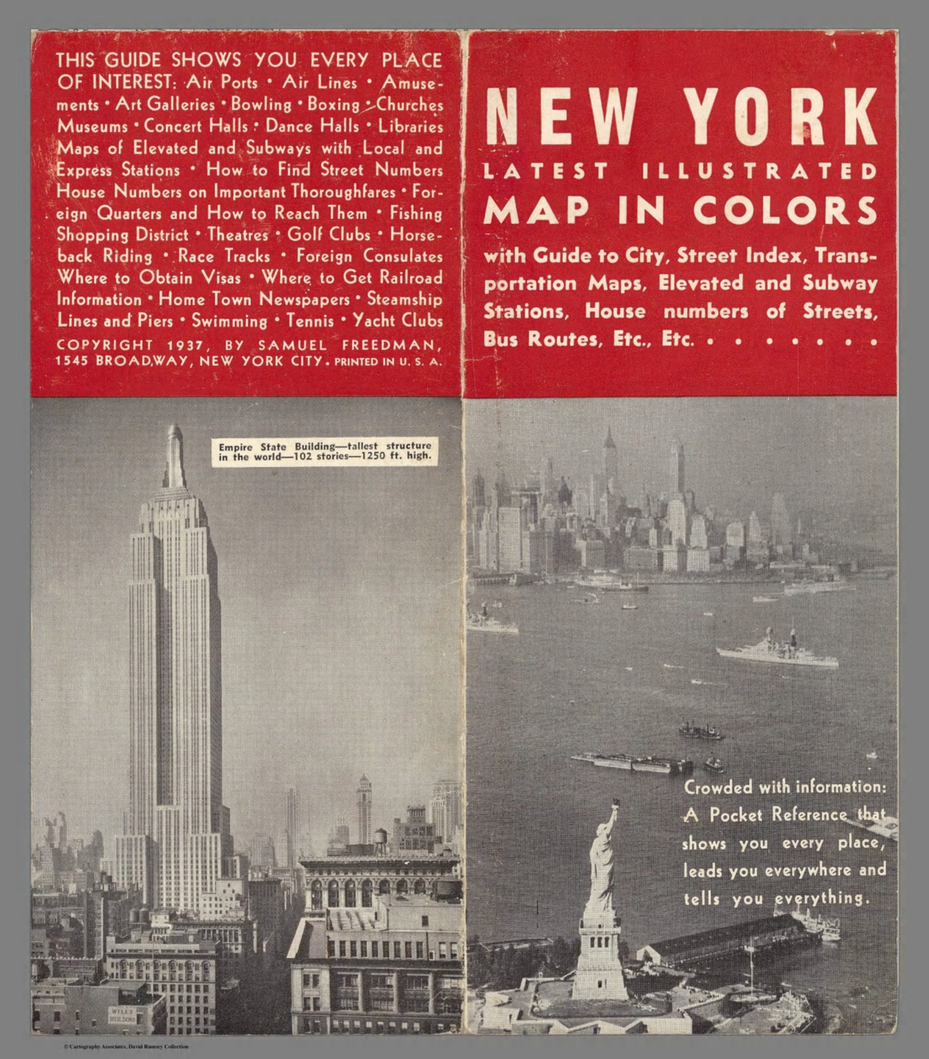 Covers: New York : latest illustrated map in colors - David Rumsey ...