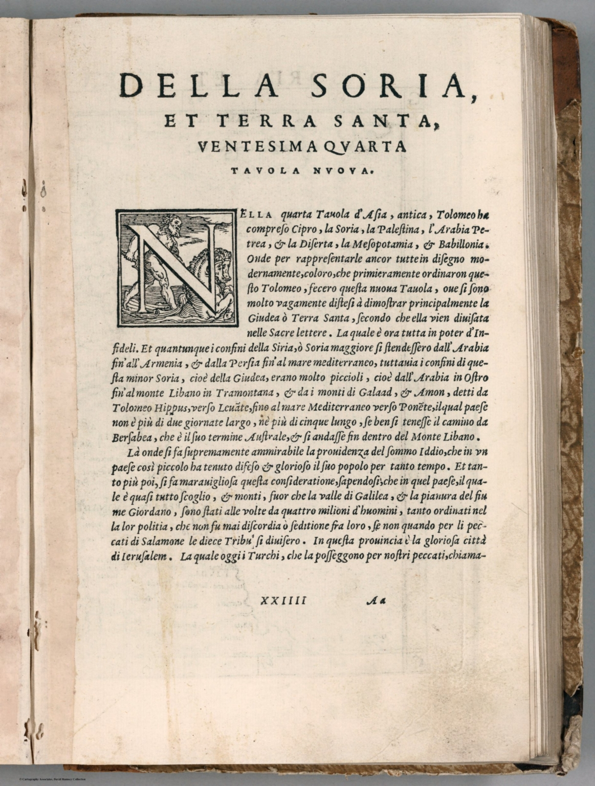 Text Page: Della Soria, et Terra Santa - David Rumsey Historical Map ...