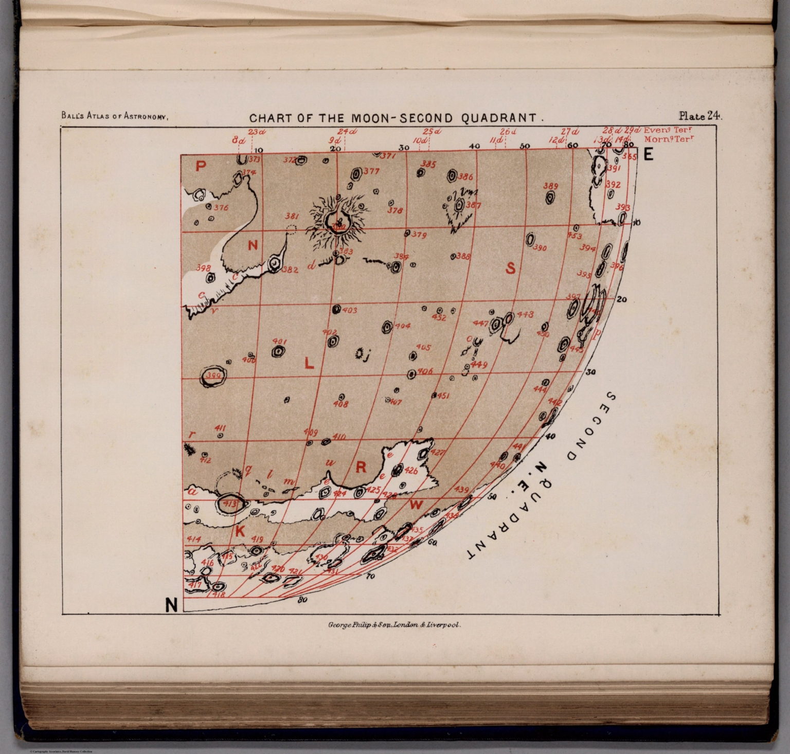 24. Chart of the Moon - Second Quadrant. - David Rumsey Historical Map ...