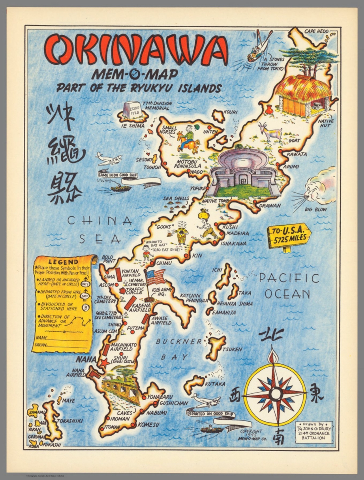 Okinawa Mem-O-Map part of the Ryukyu Islands - David Rumsey Historical ...