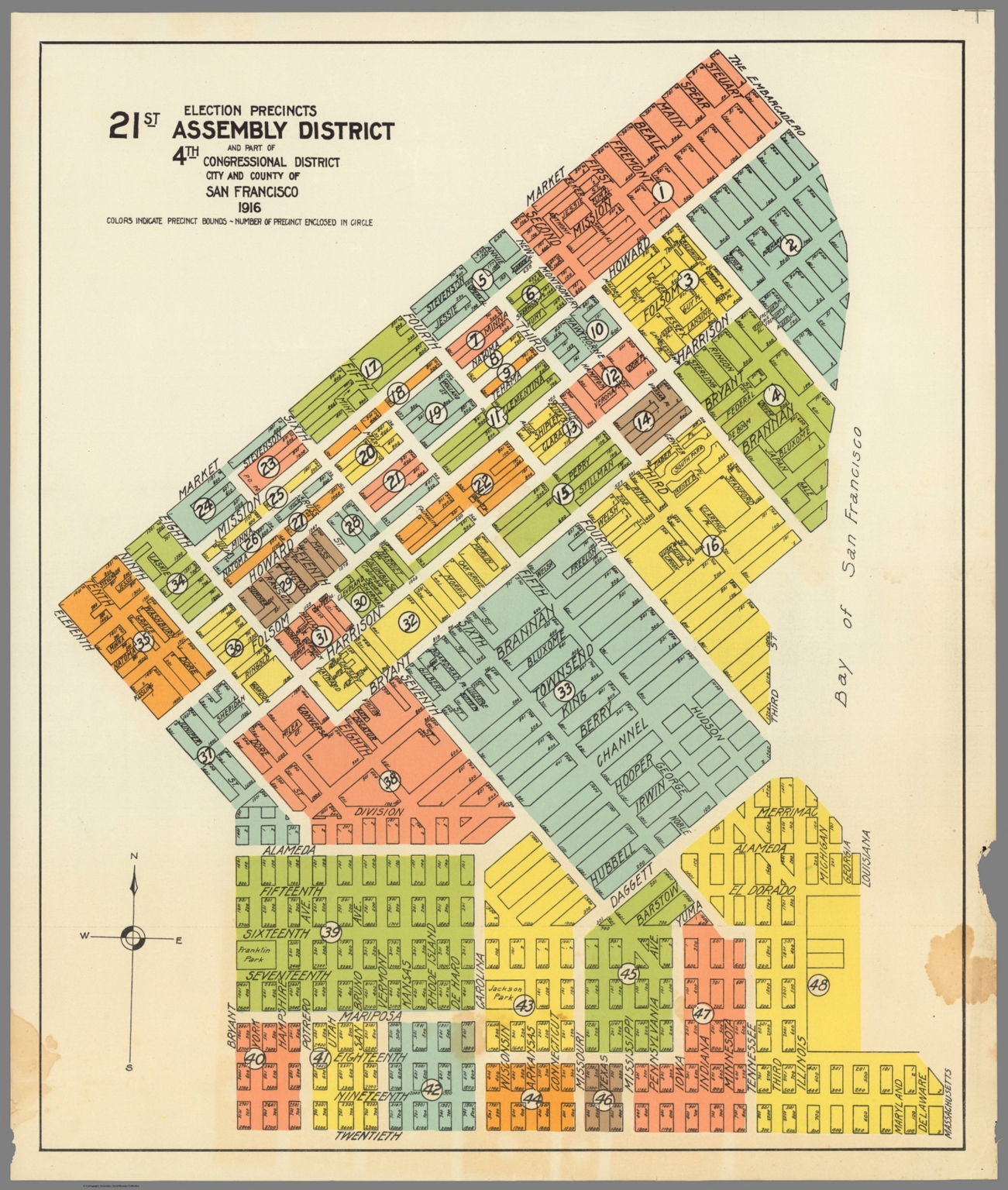 Election Precincts. 21st Assembly District and Part of 4th ...