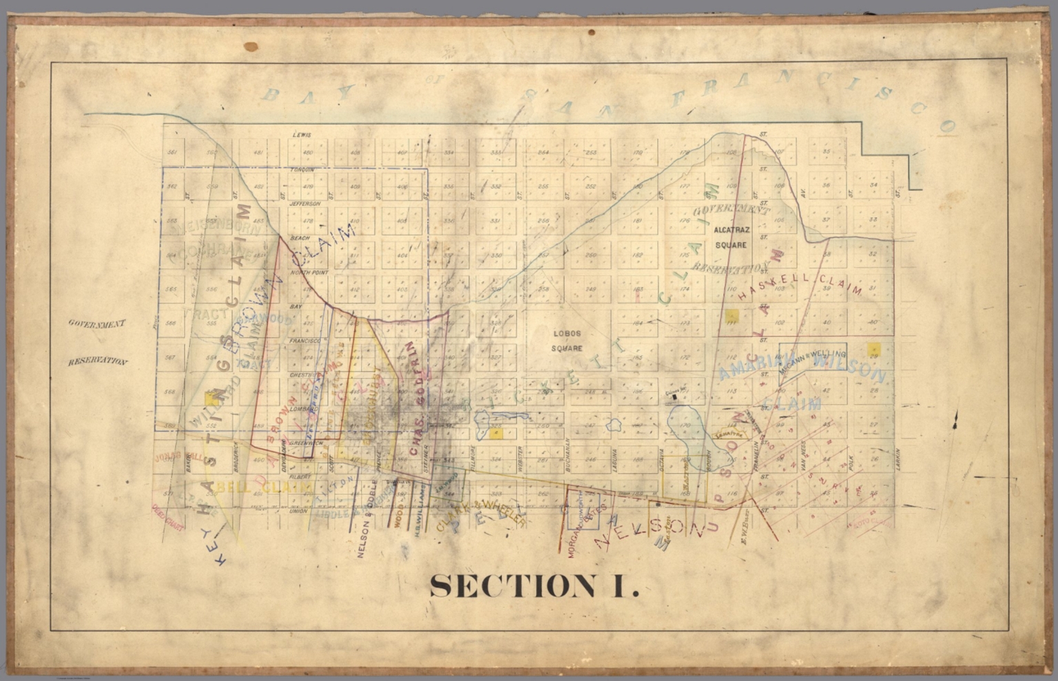 Section I. San Francisco. Map of Western Addition, Land Claims. - David ...