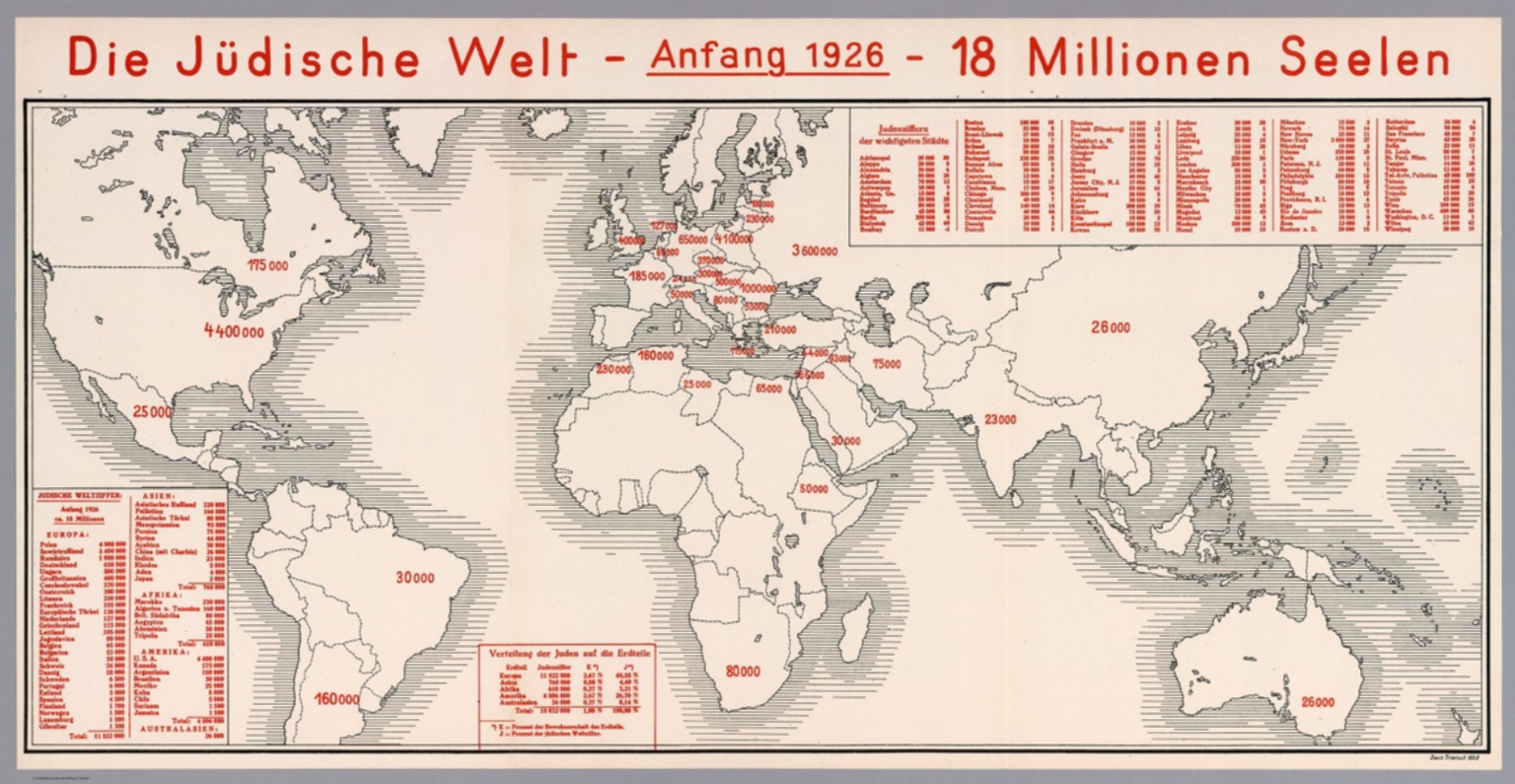 Die Juedische Welt 1926. - David Rumsey Historical Map Collection