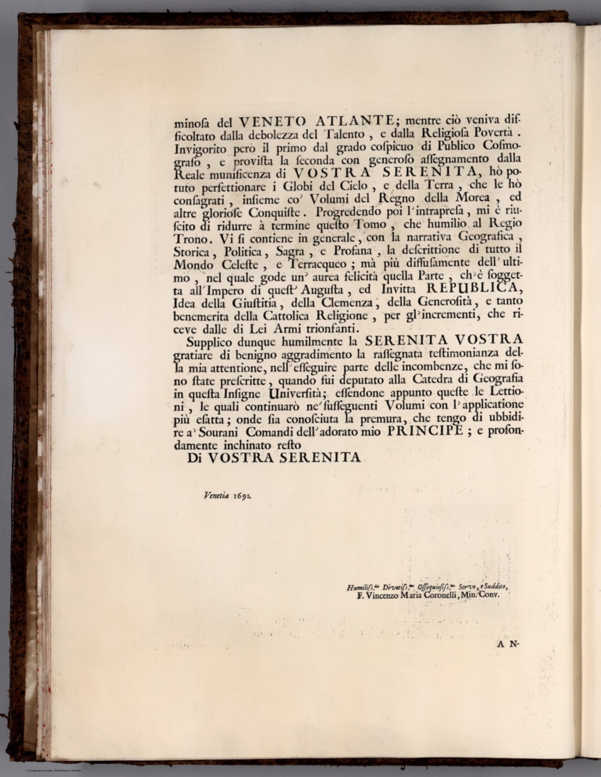 Text - Dedication: Francesco Morosini (continued). - David Rumsey ...