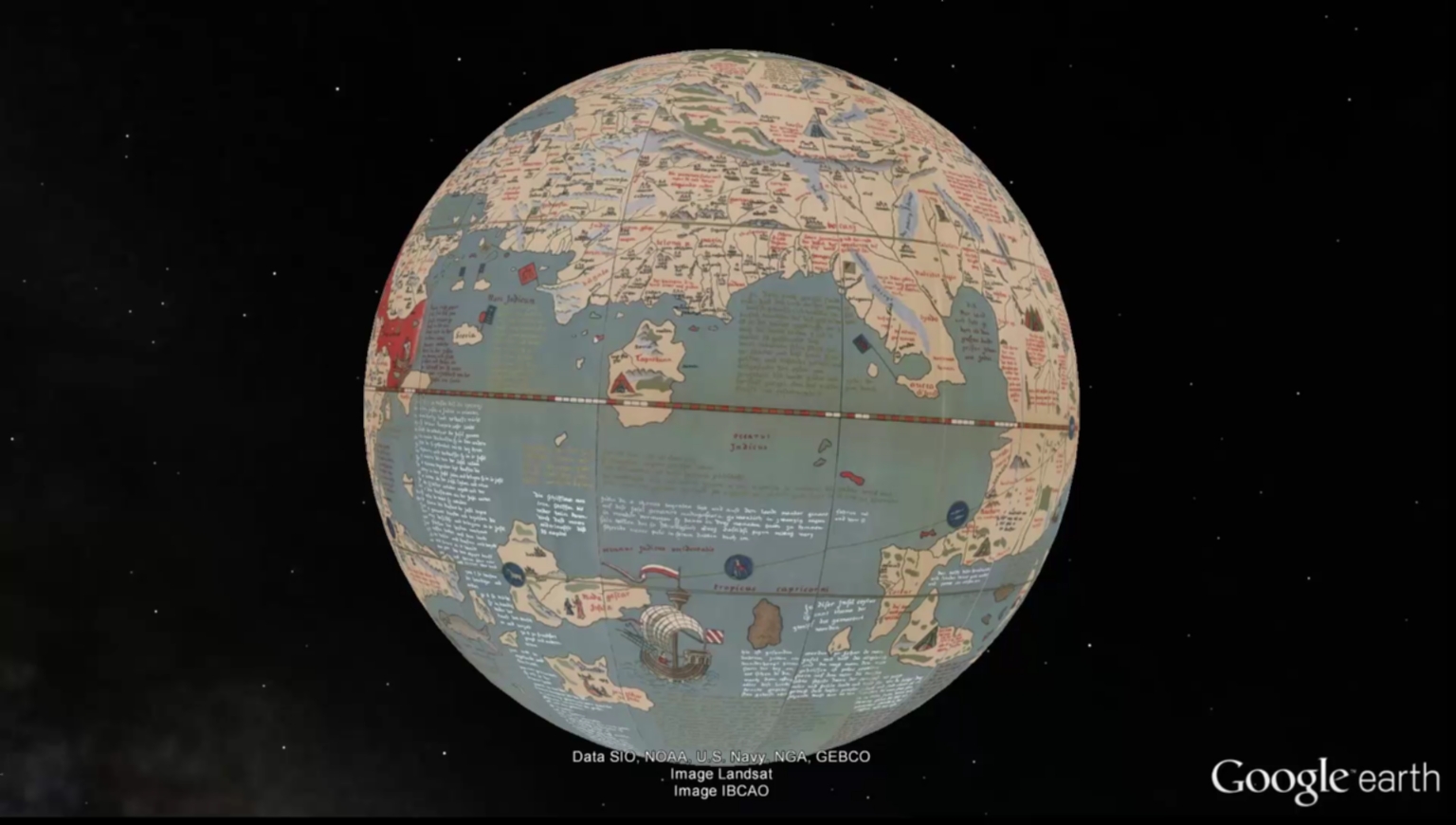 Video: Martin Behaim's Erdapfel, 1492. (Facsimile of Behaim's Globe ...