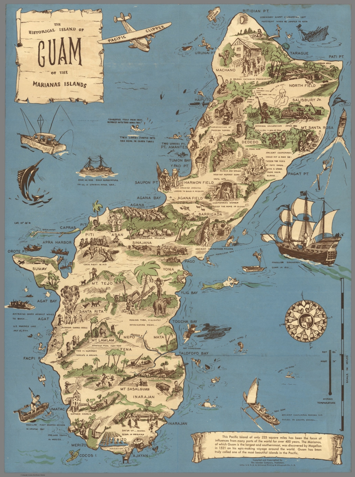 Historical Island of Guam. - David Rumsey Historical Map Collection