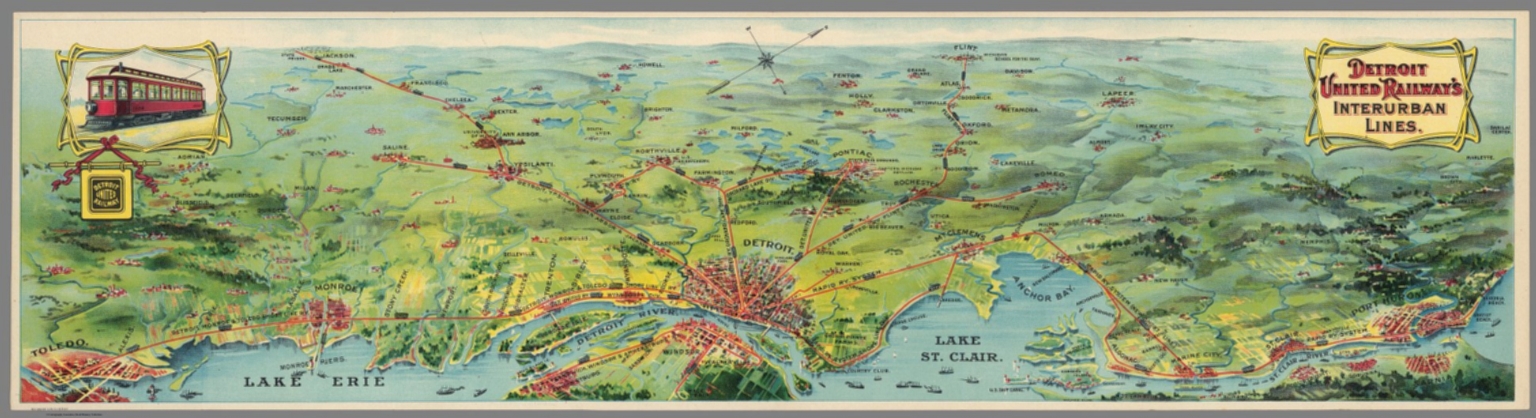 Detroit United Railway's Interurban Lines. - David Rumsey Historical ...