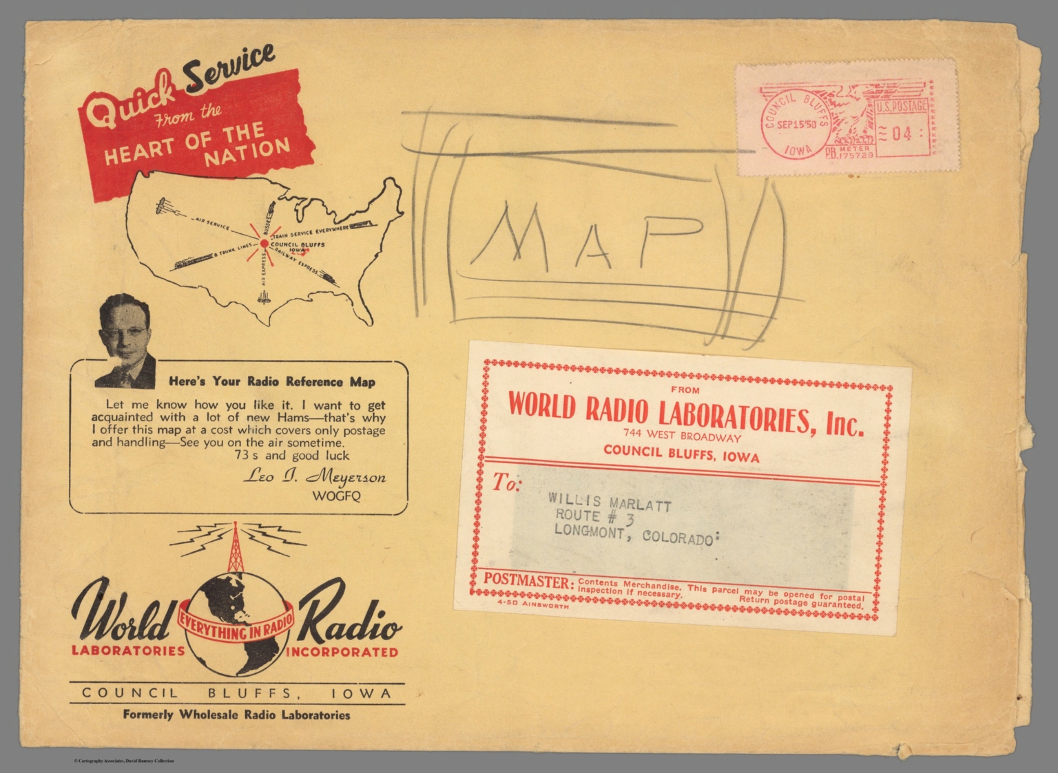 Covers (Envelope): Radio Reference Map of the United States. World ...
