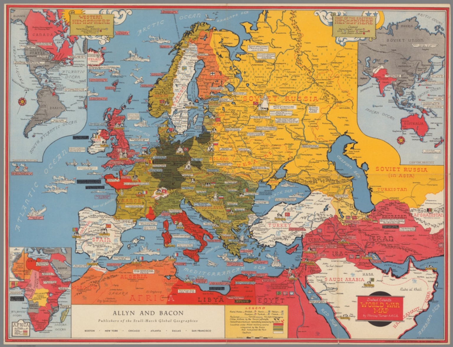 Dated Events World War Map. - David Rumsey Historical Map Collection