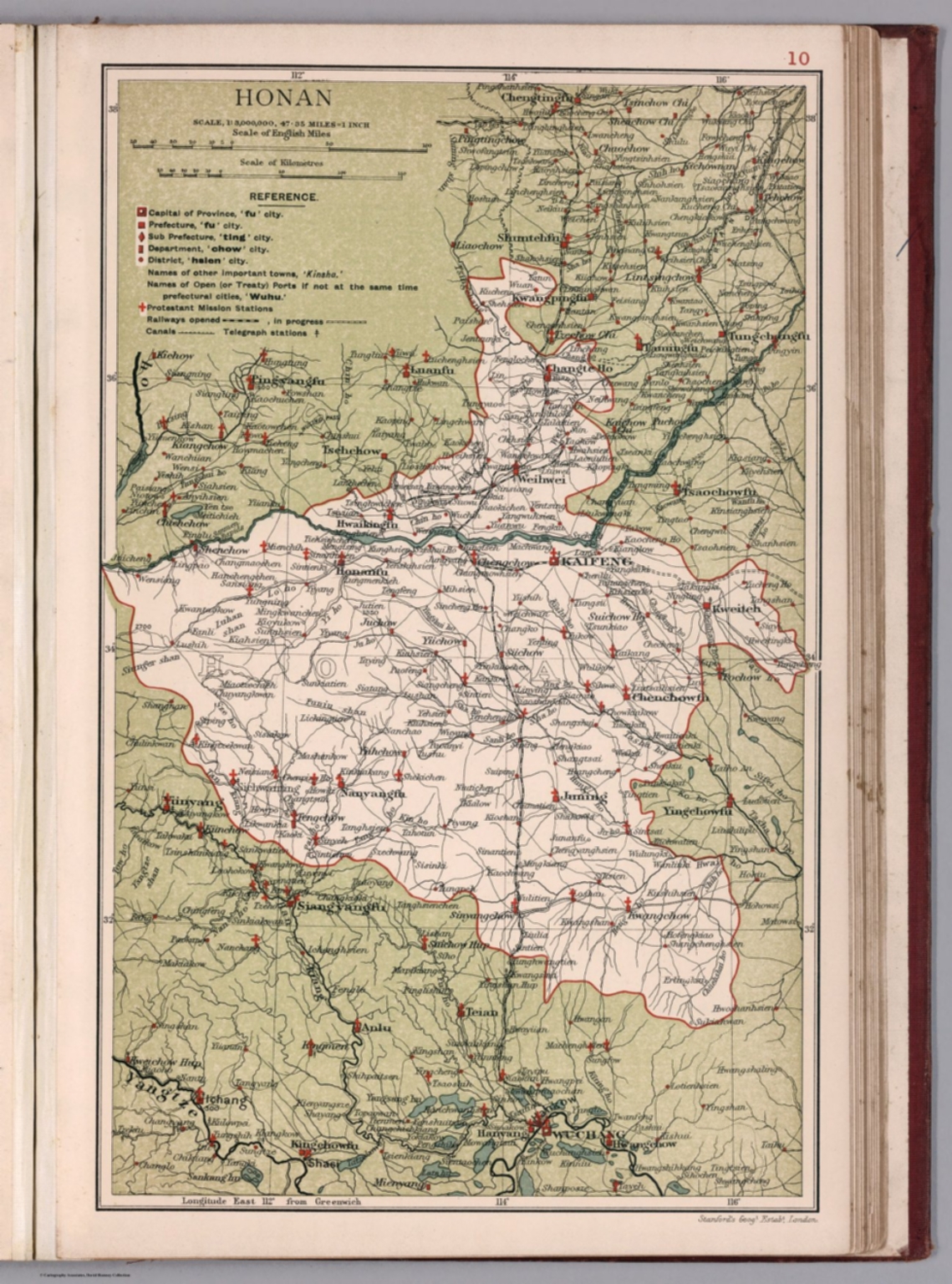 Honan. Stanford's Geographical Establishment - David Rumsey Historical ...