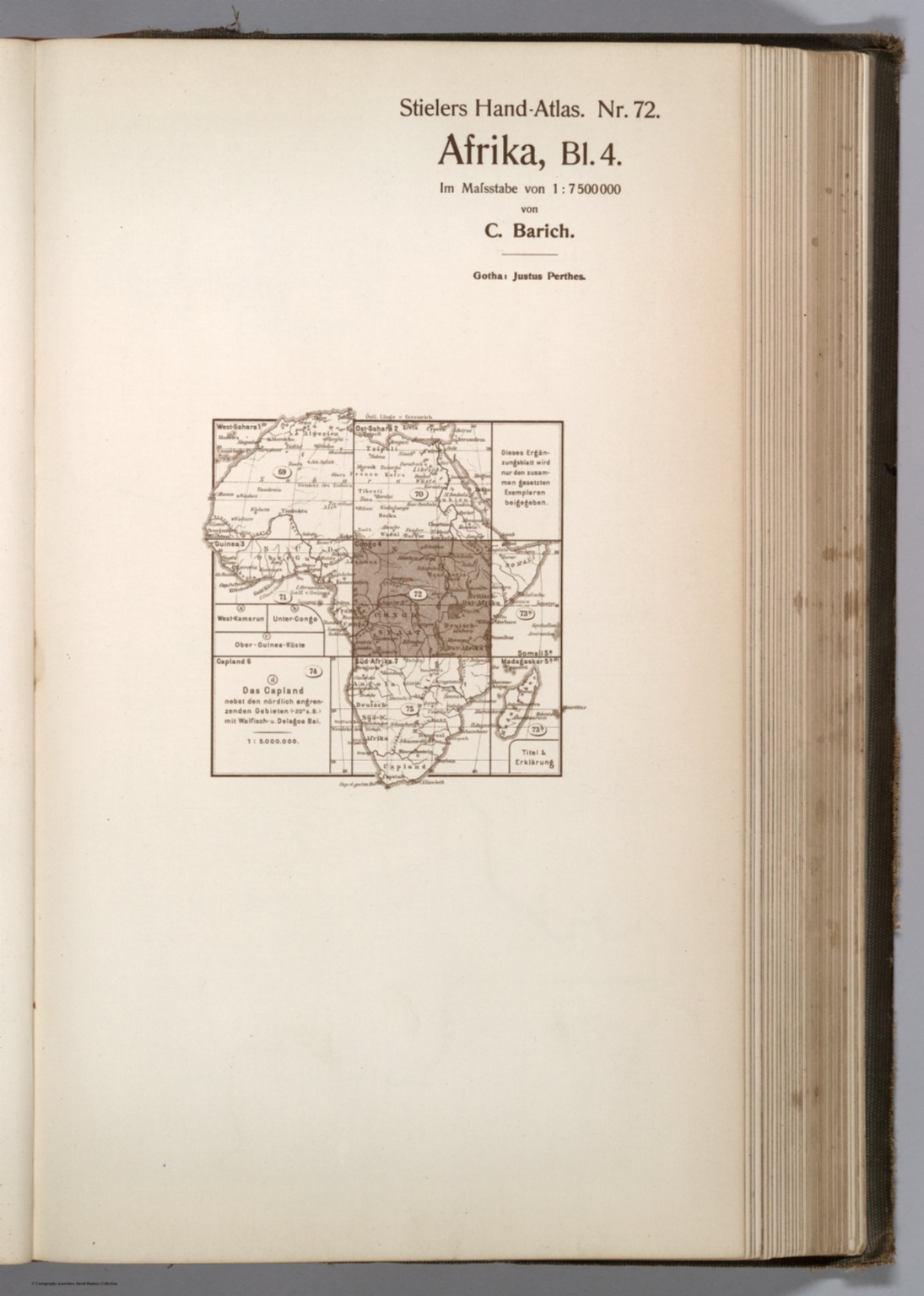 Text: Nr. 72. Afrika, Bl. 4. ... von C. Barich. - David Rumsey ...