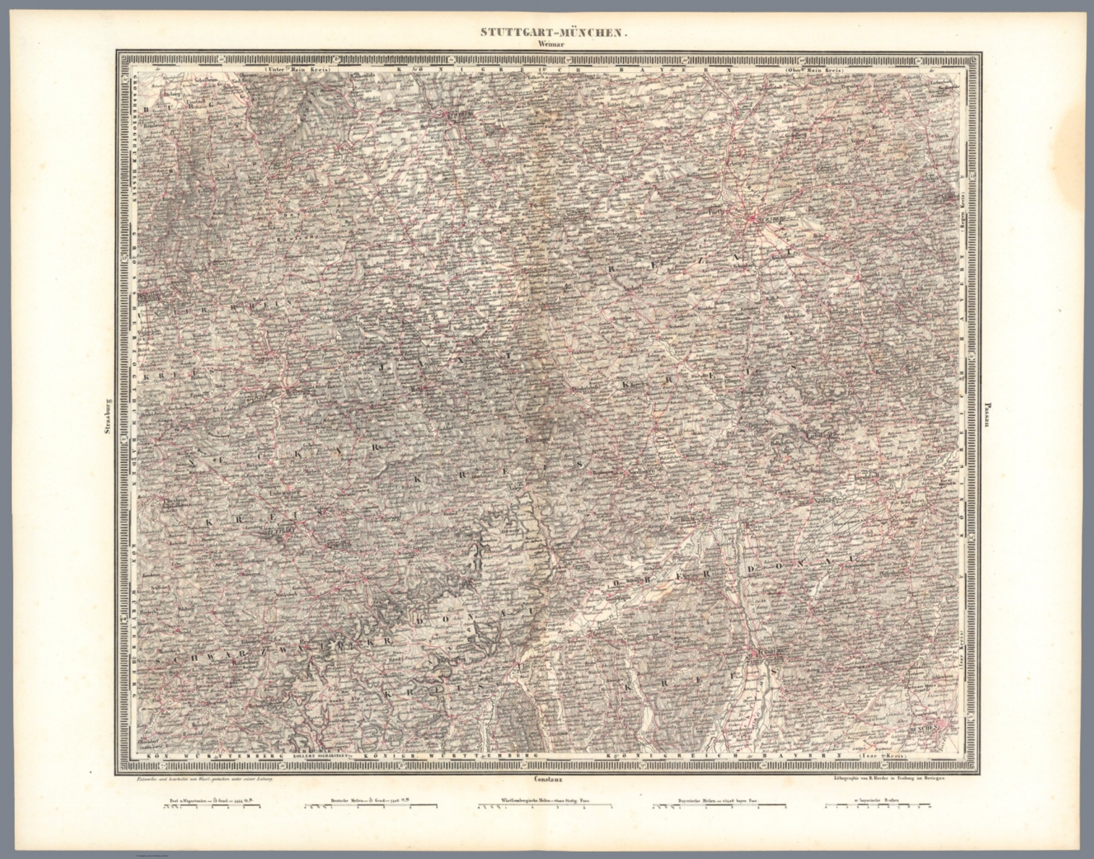 Stuttgart - Munchen - David Rumsey Historical Map Collection