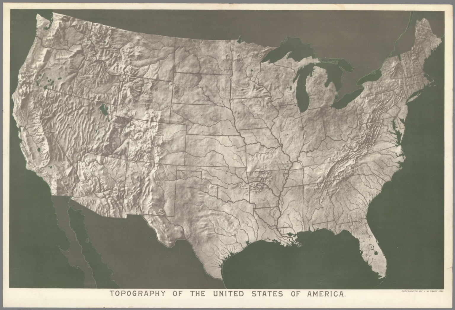 Topography of the United States of America. - David Rumsey Historical ...
