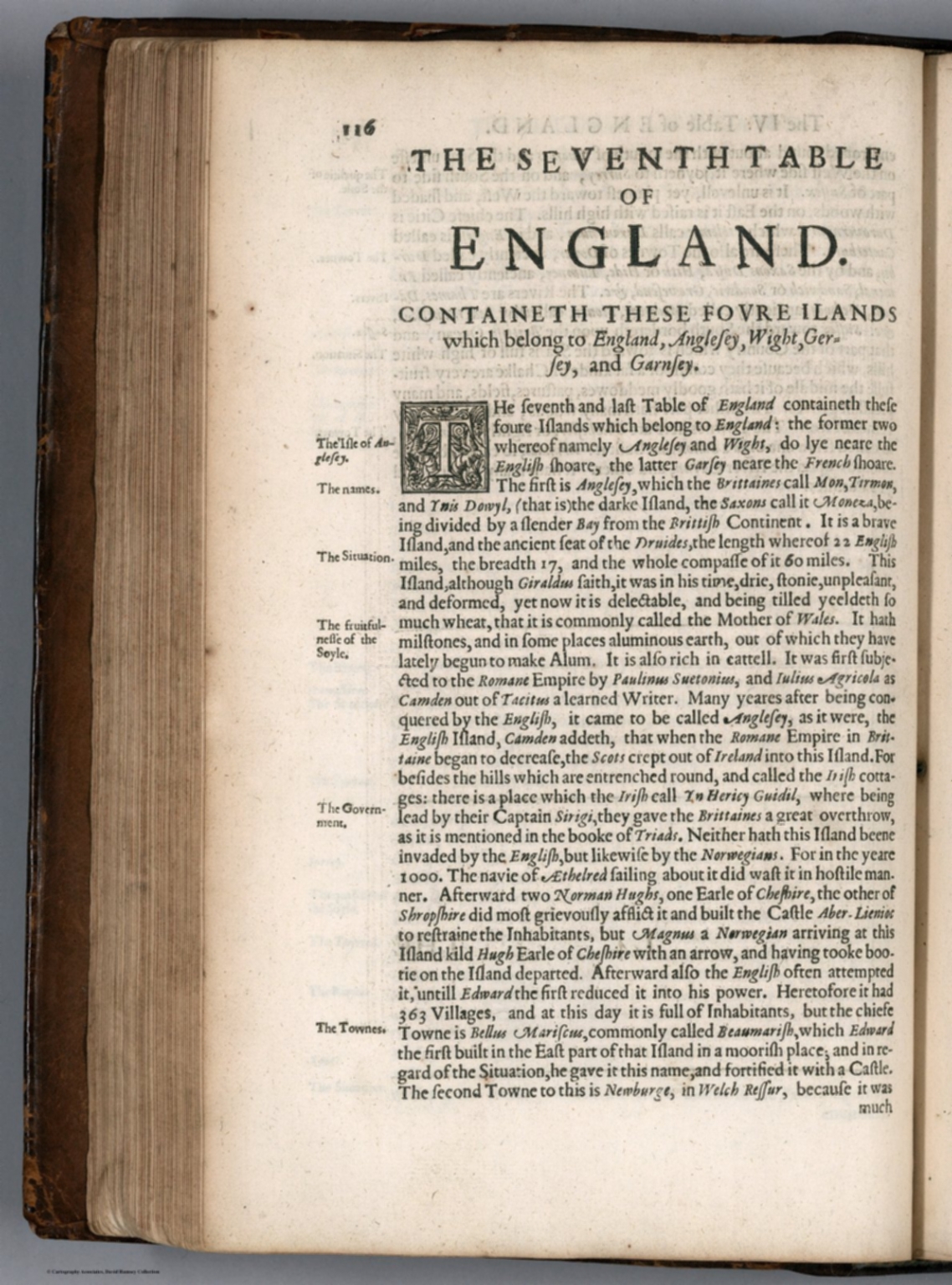 Text Page: The Seventh table of England - David Rumsey Historical Map ...