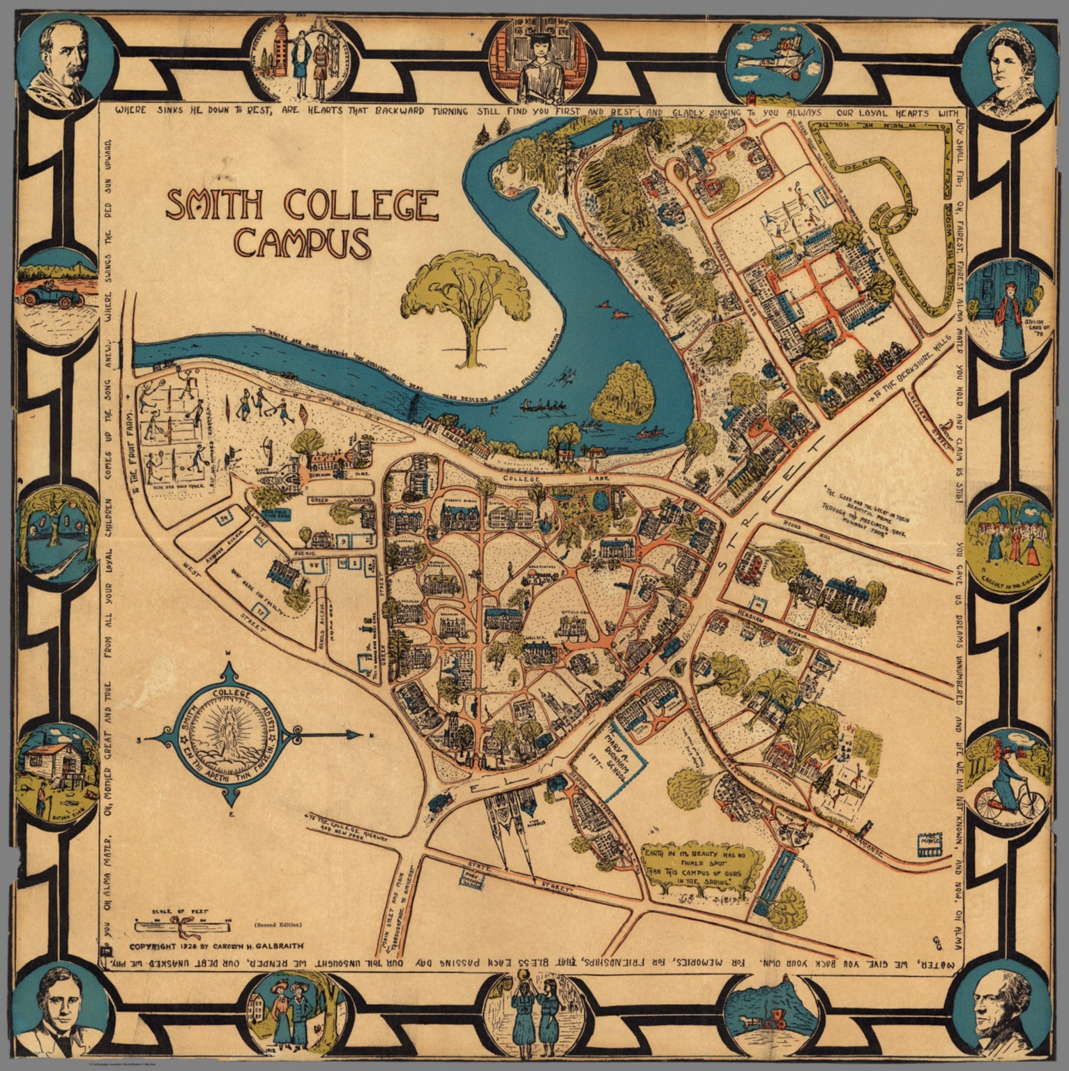 A Map of Smith College Campus 1928 - David Rumsey Historical Map Collection