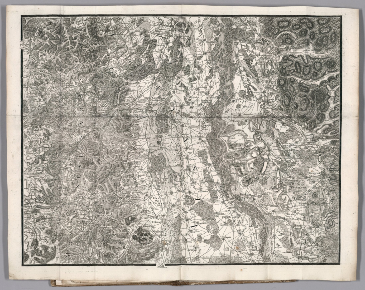 Volume 2. 2e. Planche. Carte Topographique Du Cours Du Rhin Depuis ...