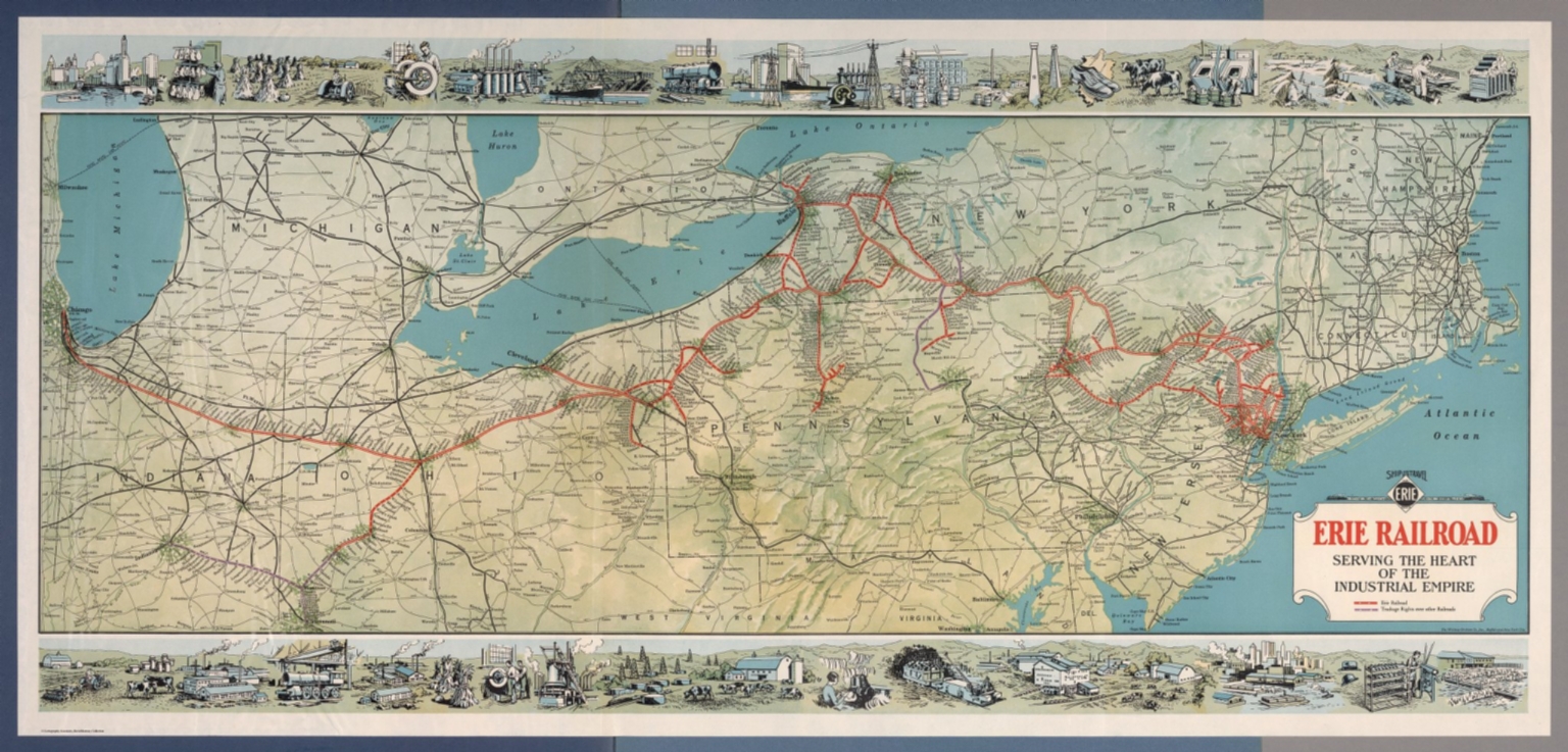 New York Central lines. 1927 - David Rumsey Historical Map Collection