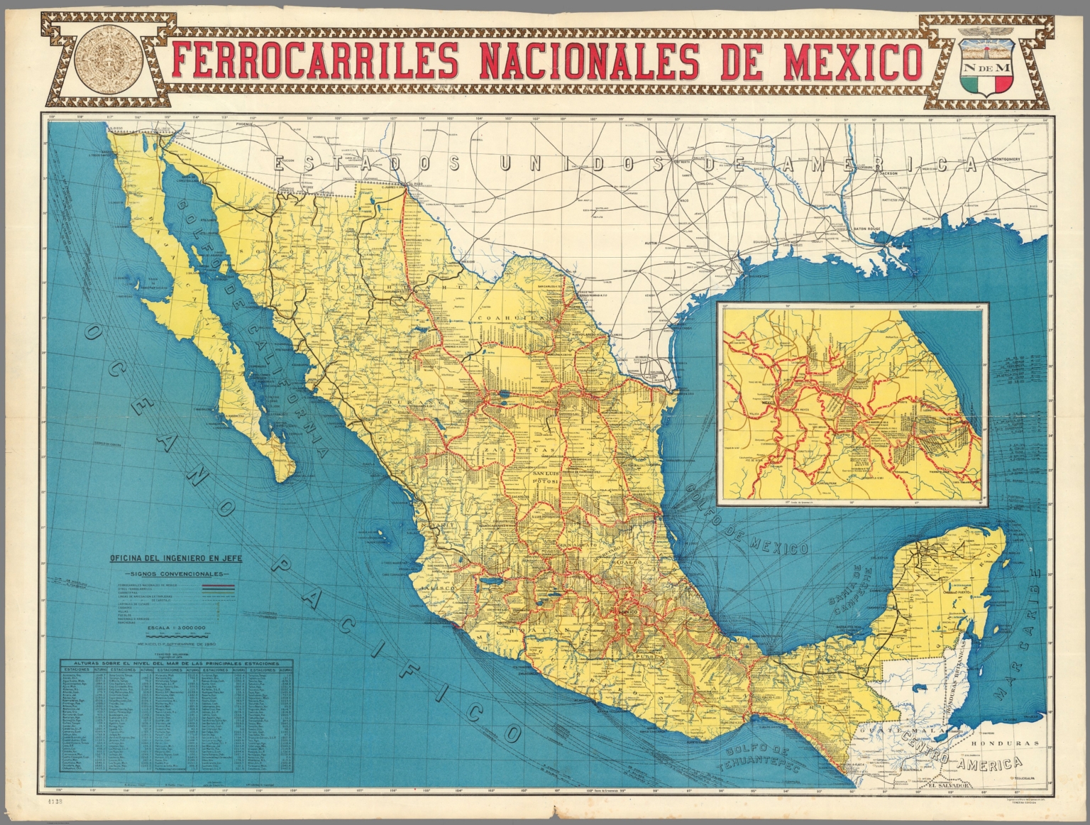 Ferrocarriles Nacionales de Mexico - David Rumsey Historical Map Collection