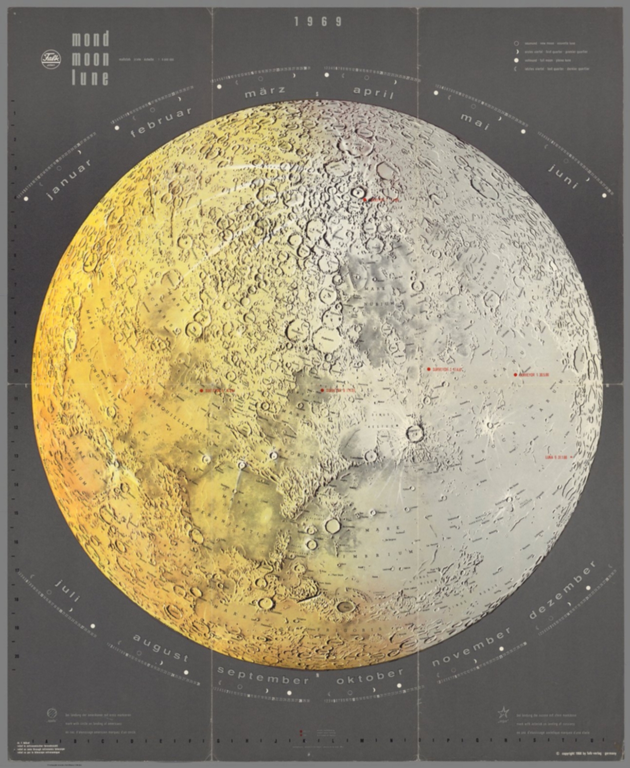 Mond. Moon. Lune. 1969 - David Rumsey Historical Map Collection