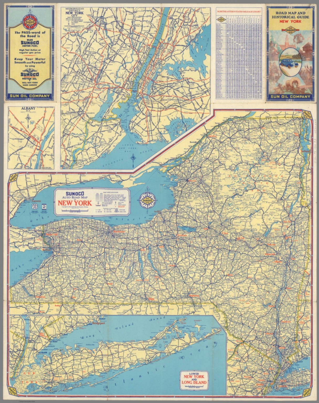 Sunoco Auto road map New York. - David Rumsey Historical Map Collection