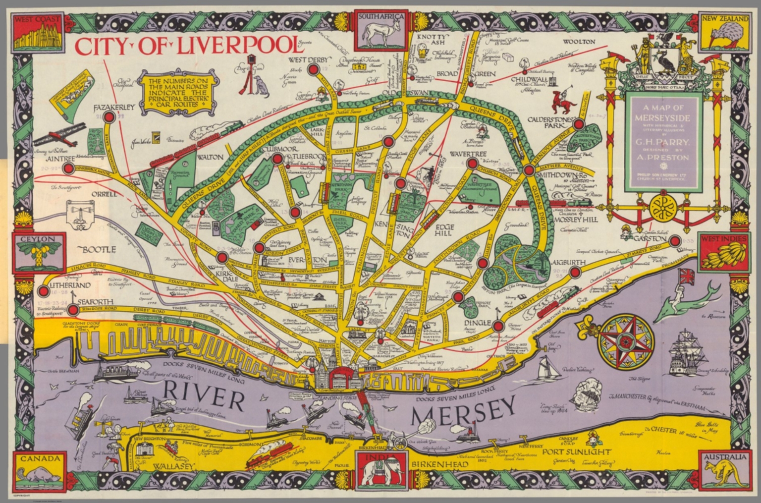 A map of Merseyside, with historical & literary allusions - David ...