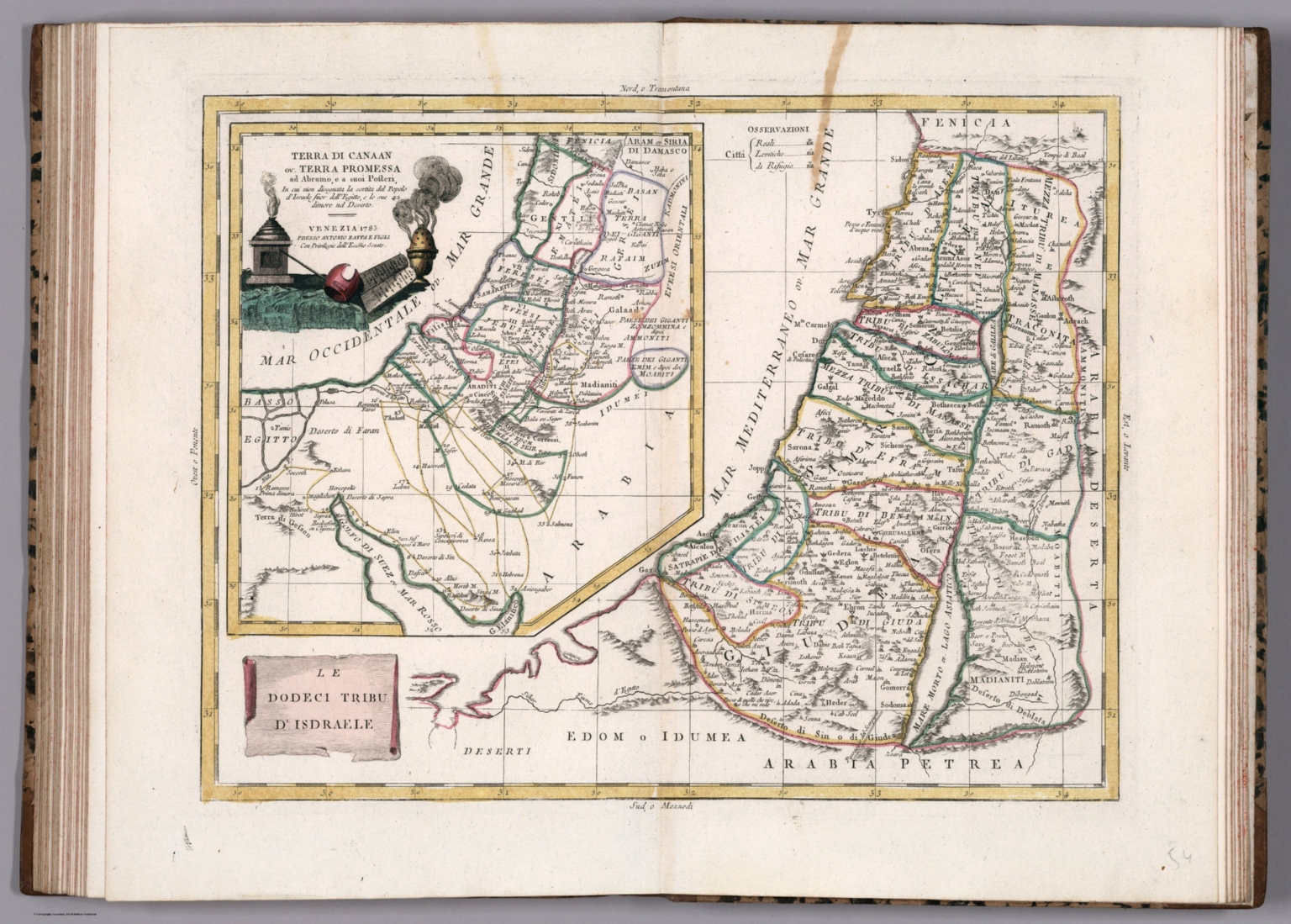 Terra di Canaan ov Terra Promessa ad Abramo. Le Dodeci Tribu d'Isdraele ...
