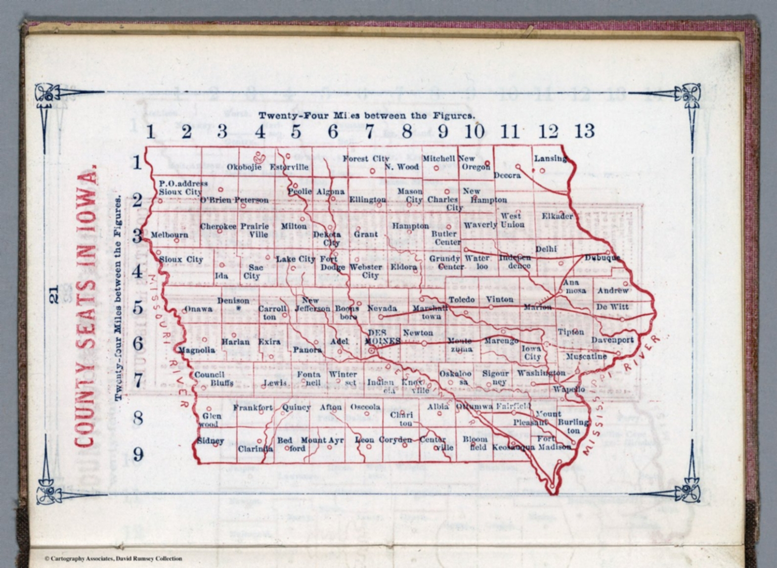 County Seats in Iowa - David Rumsey Historical Map Collection
