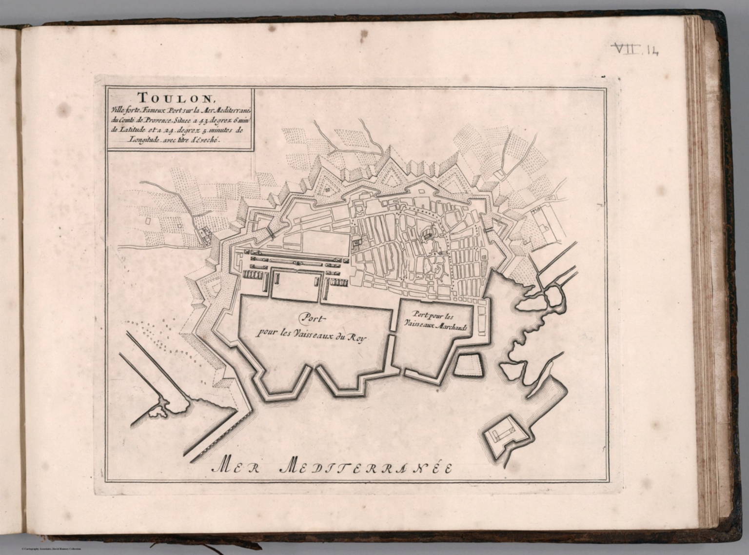 Toulon ville forte fameux port sur la mer Mediterranee - David Rumsey ...
