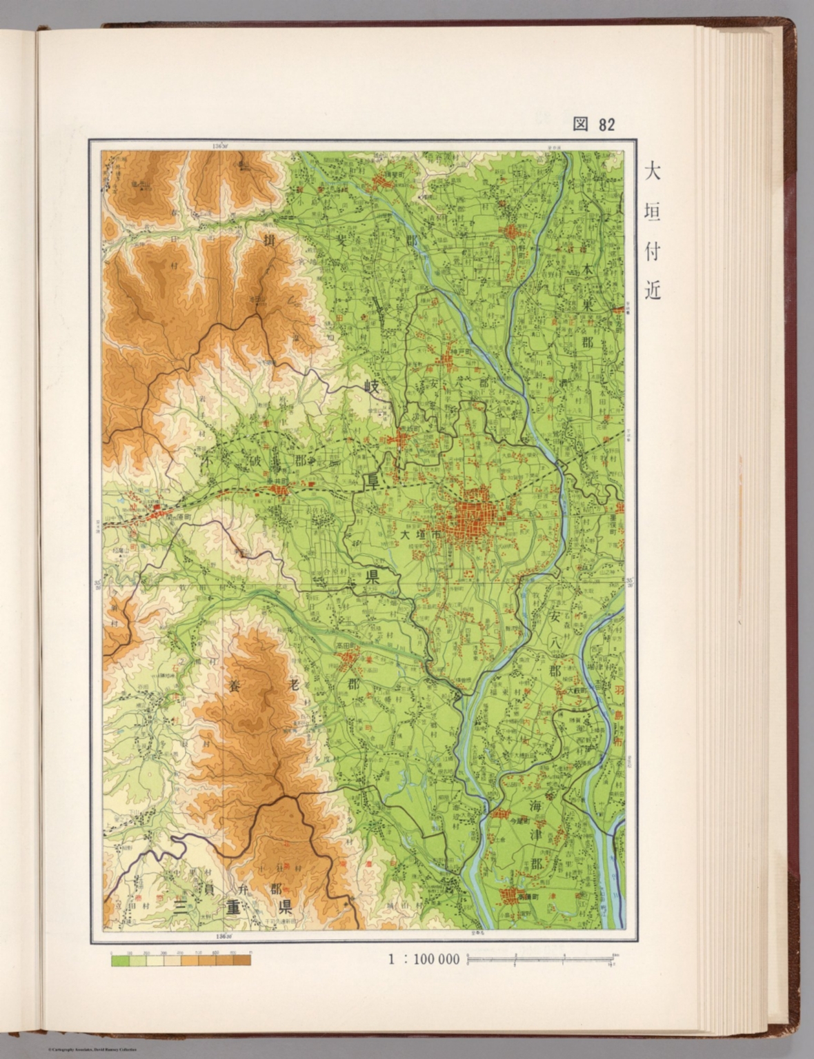 82 Ogaki and surroundings, Japan - David Rumsey Historical Map Collection