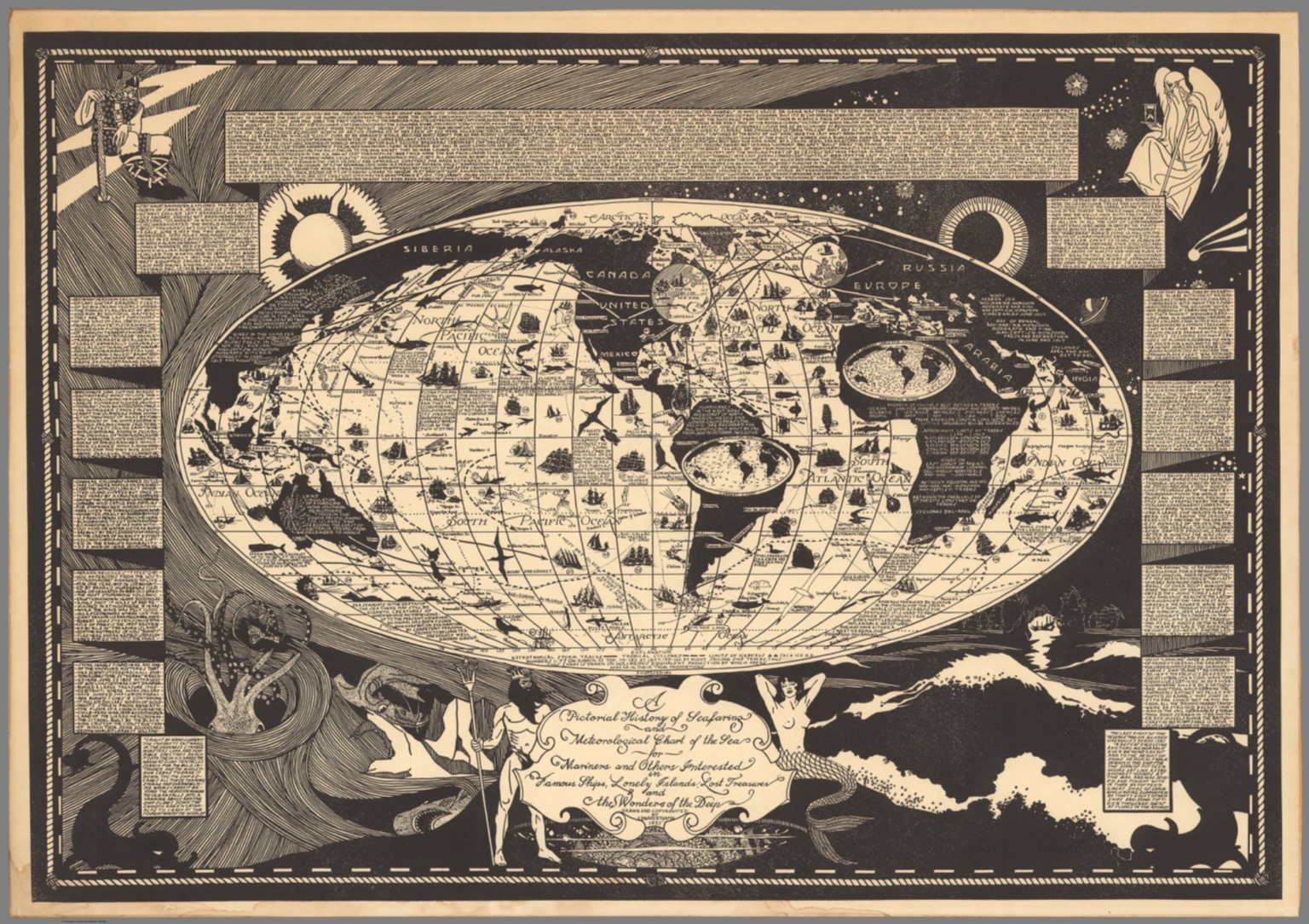 A pictorial history of seafaring and meteorological chart of the sea ...