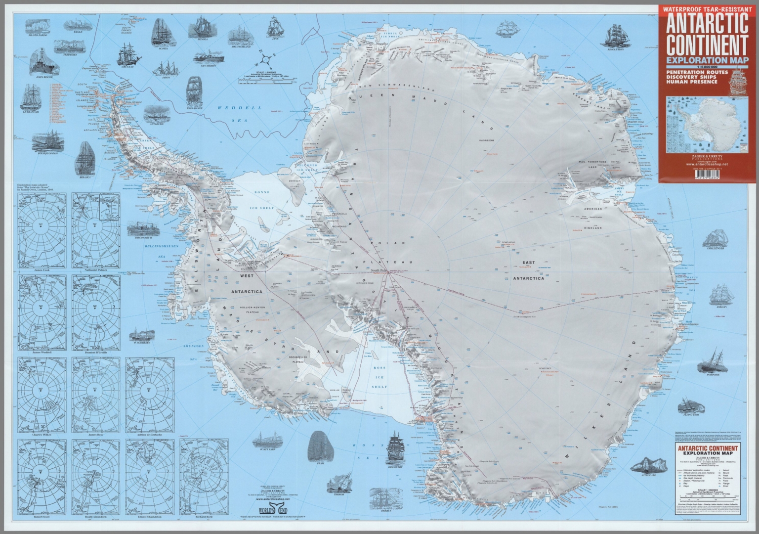 Antarctic Continent: Exploration Map - David Rumsey Historical Map ...