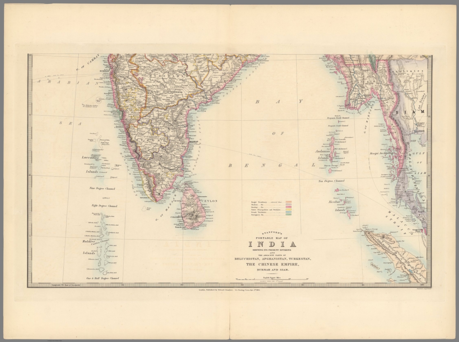 Stanford's portable map of India - David Rumsey Historical Map Collection