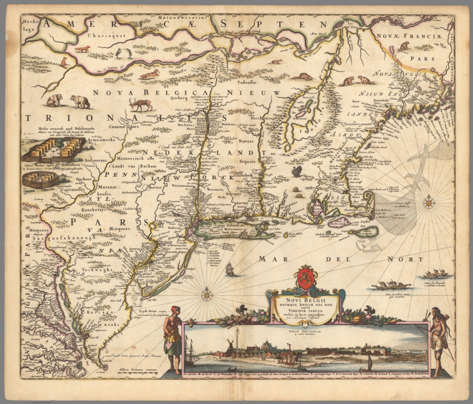 Novi Belgii Novaeque Angliae Nec Non partis Virginiae Tabula - David ...