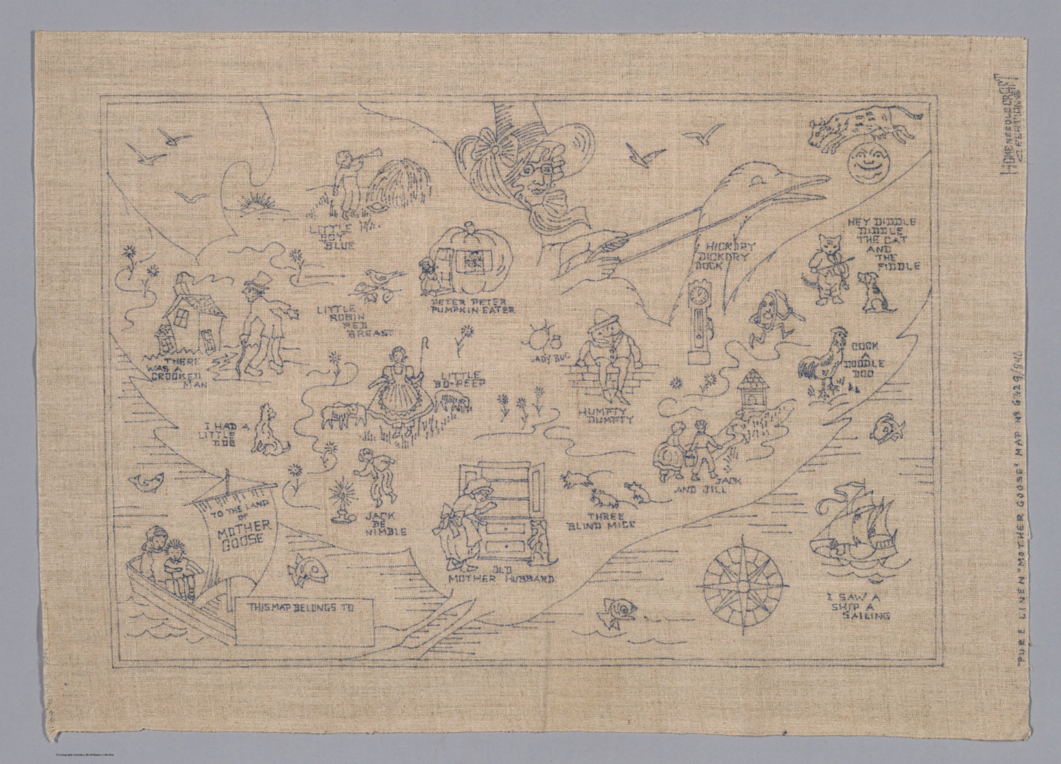 Pure linen, Mother Goose map - David Rumsey Historical Map Collection