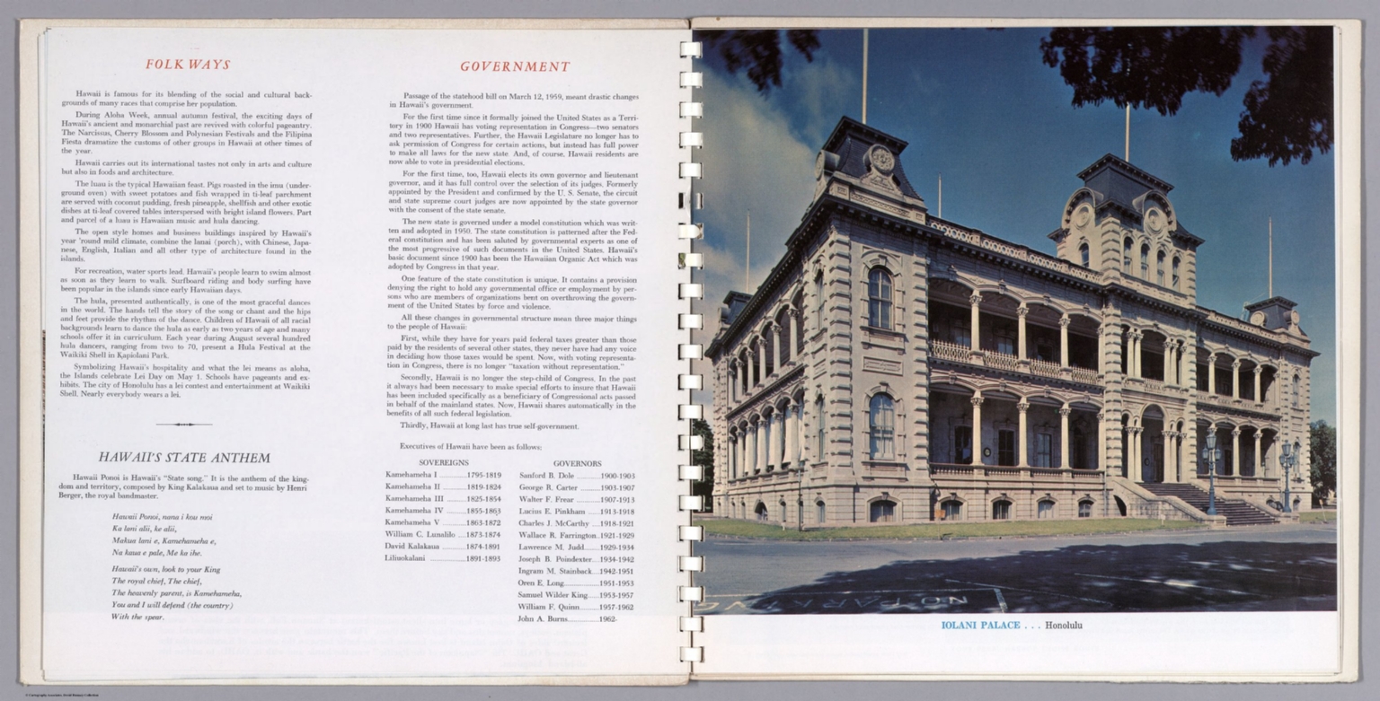 Text: Folkways. View: Iolani Palace. - David Rumsey Historical Map ...