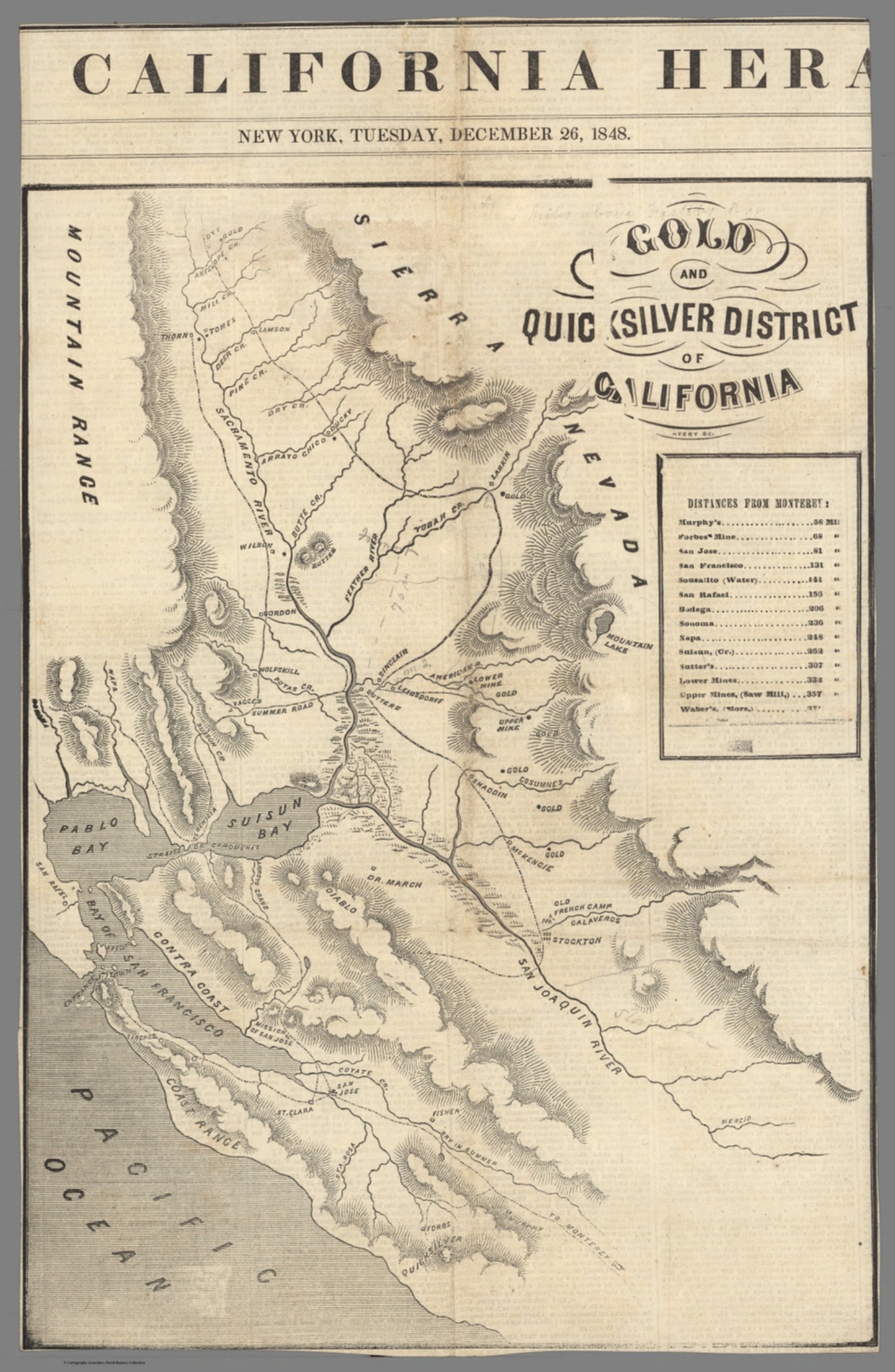 Gold and Quicksilver District of California. California Herald. - David ...