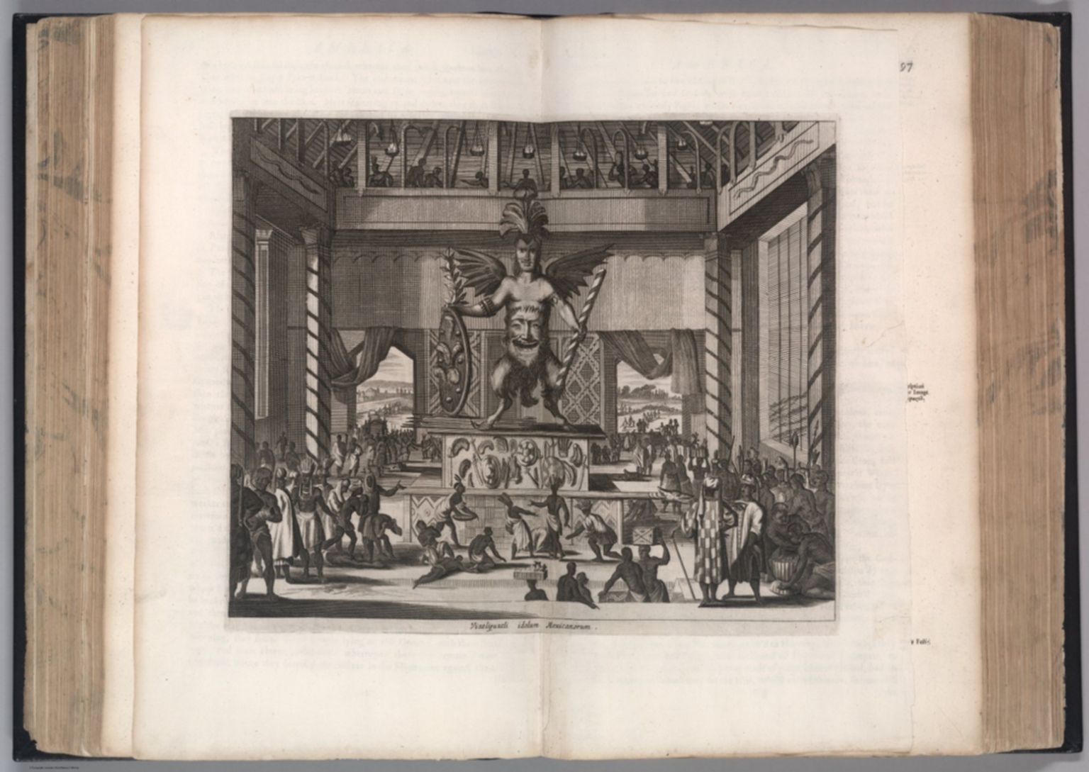 View: Viztlipuztli idolum Mexicanorum - Mexican Aztec Palace. - David ...