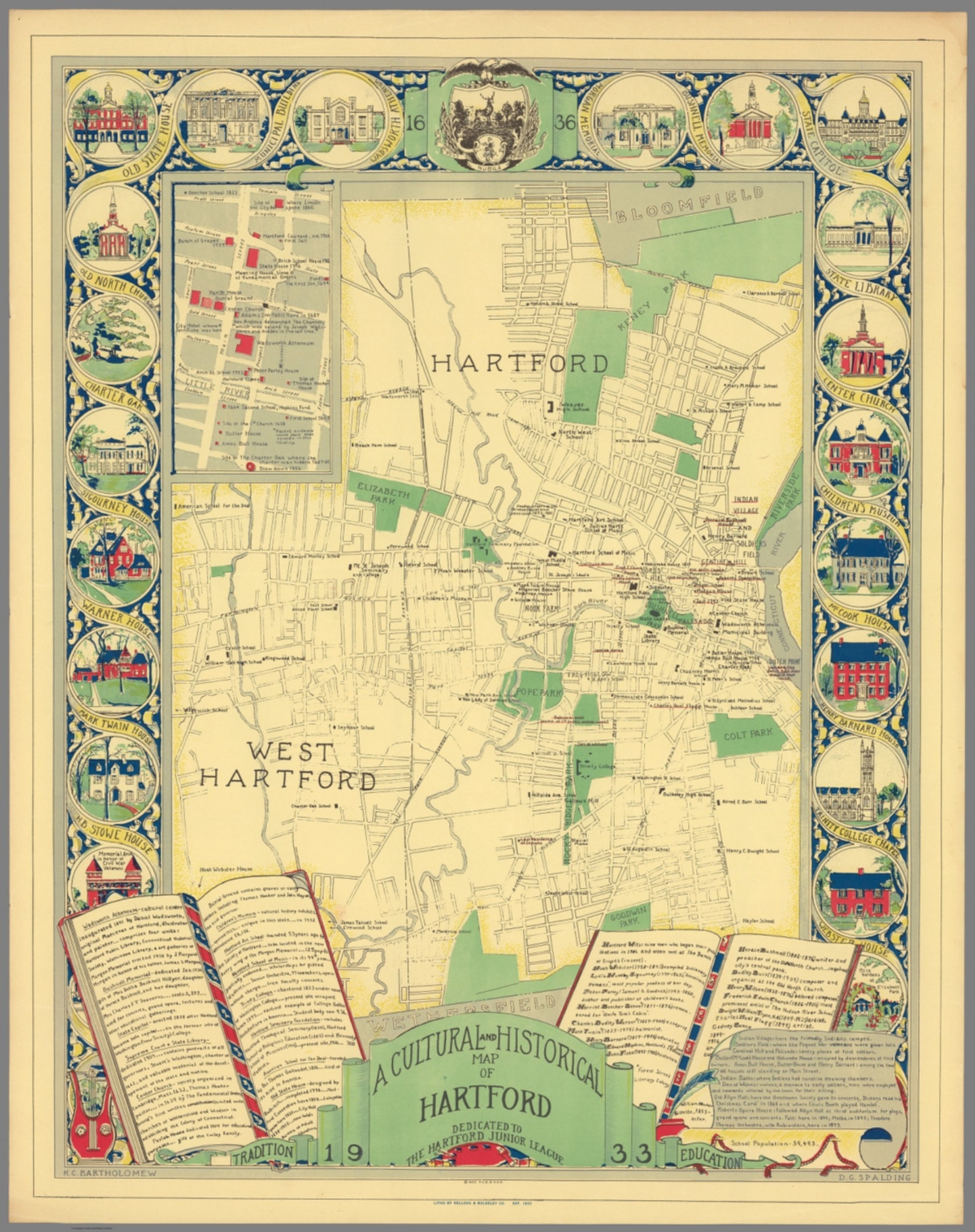 Cultural and Historical Map of Hartford. - David Rumsey Historical Map ...