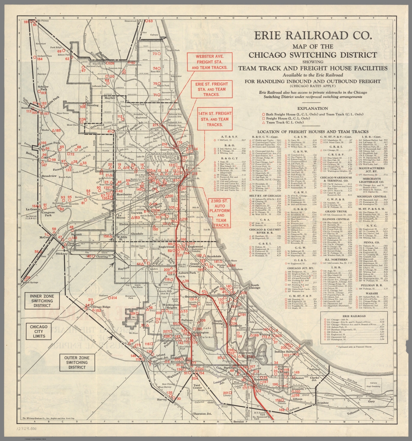 Erie Railroad Co. Chicago Switching District. - David Rumsey Historical ...