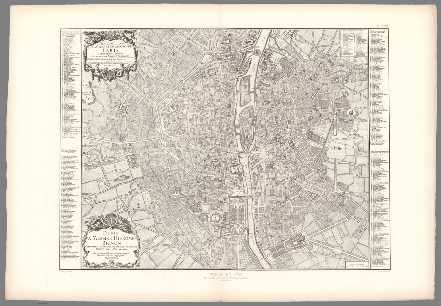 Pl. XXIII. Paris en 1713. - David Rumsey Historical Map Collection