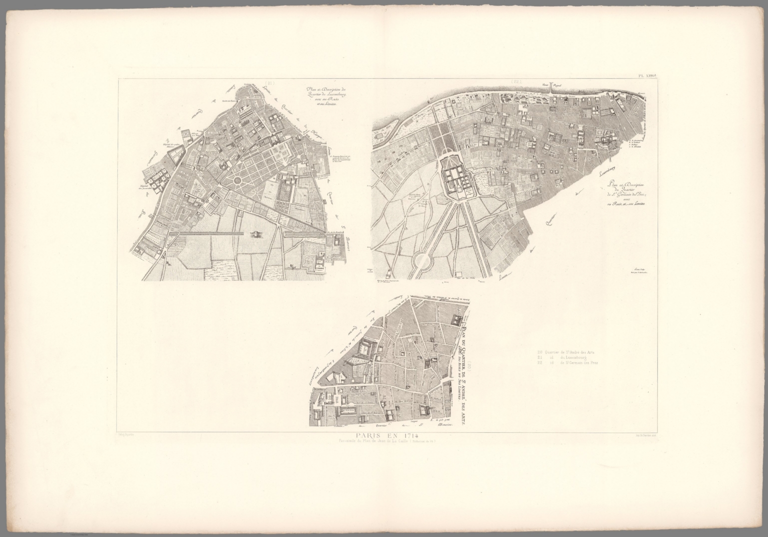 Pl. XXIV 4. Paris en 1714. - David Rumsey Historical Map Collection