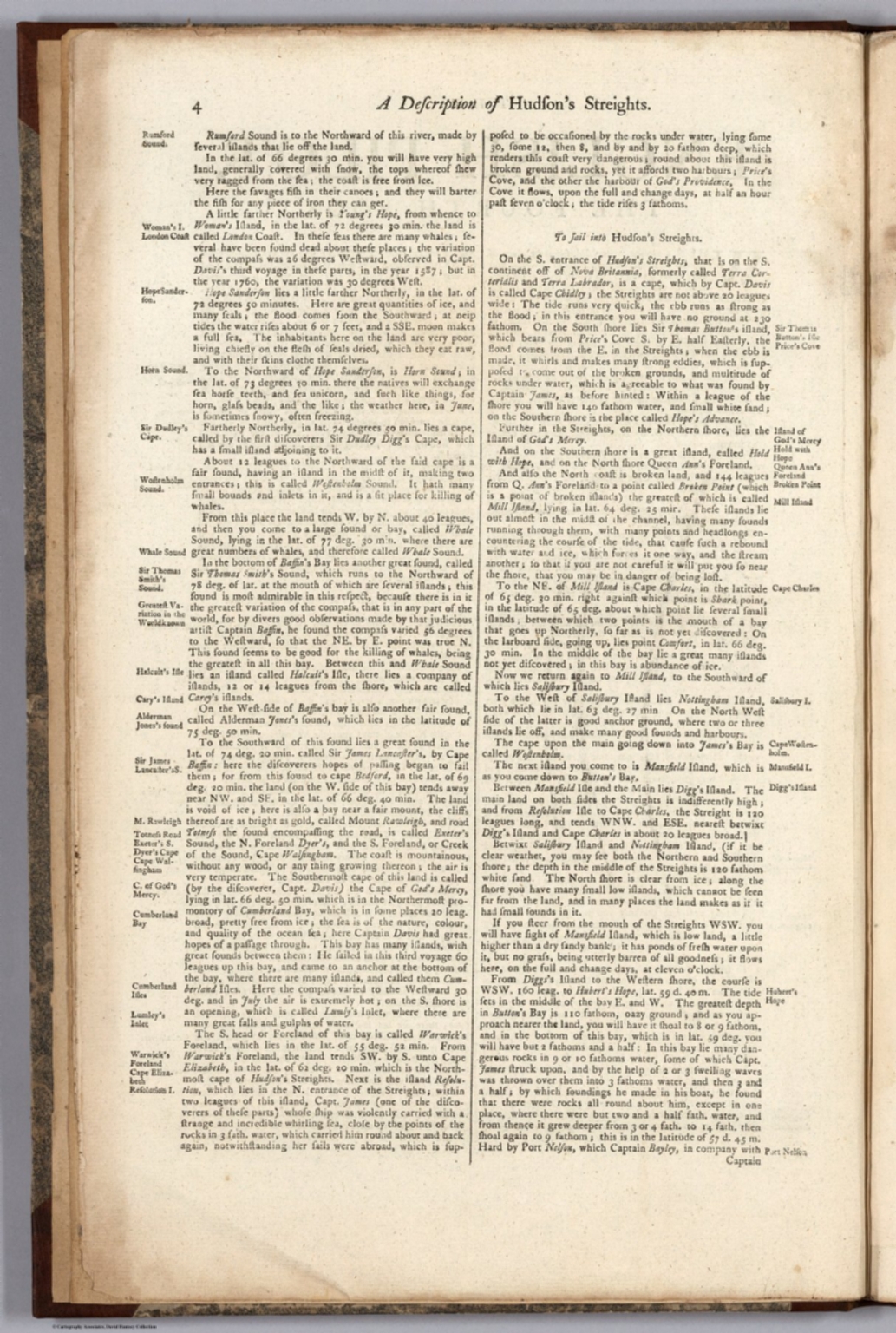 Text: The English Pilot, The Fourth Book (continued). A Description of ...