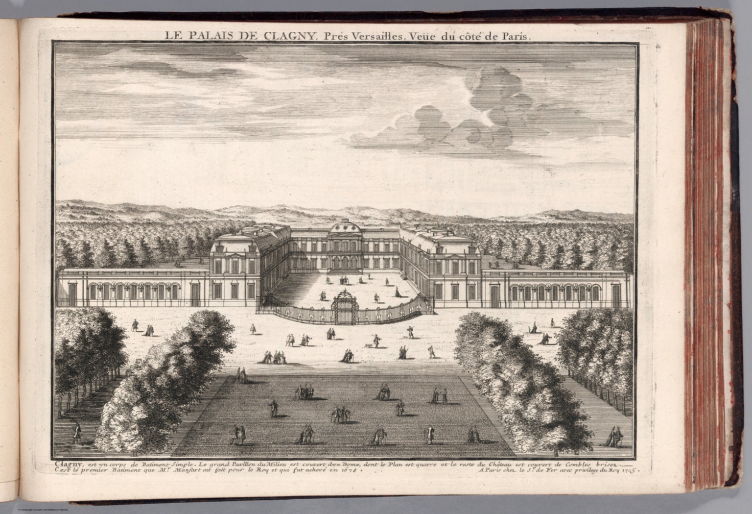 View: La Palais de Clagny, Pres Versailles. - David Rumsey Historical ...