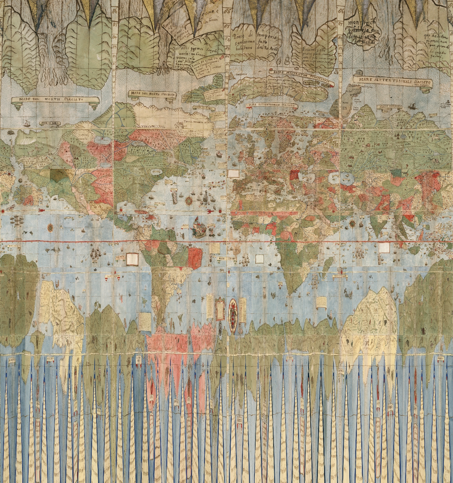Composite: Tavola 1-60. (Map of the World) (Re-projected in Mercator ...
